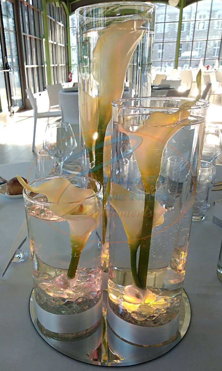 VASE TRIO TUBE Ø15cm H20/ 30 / 40cm - Locmaterielreception